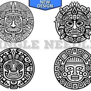 Aztec Tattoo Flash Sheet Stencil for Real Stick and Poke Tattoos - Etsy