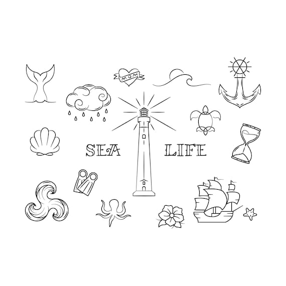 Island Flash Tattoos Always Sunny Tattoo Flash Art Print