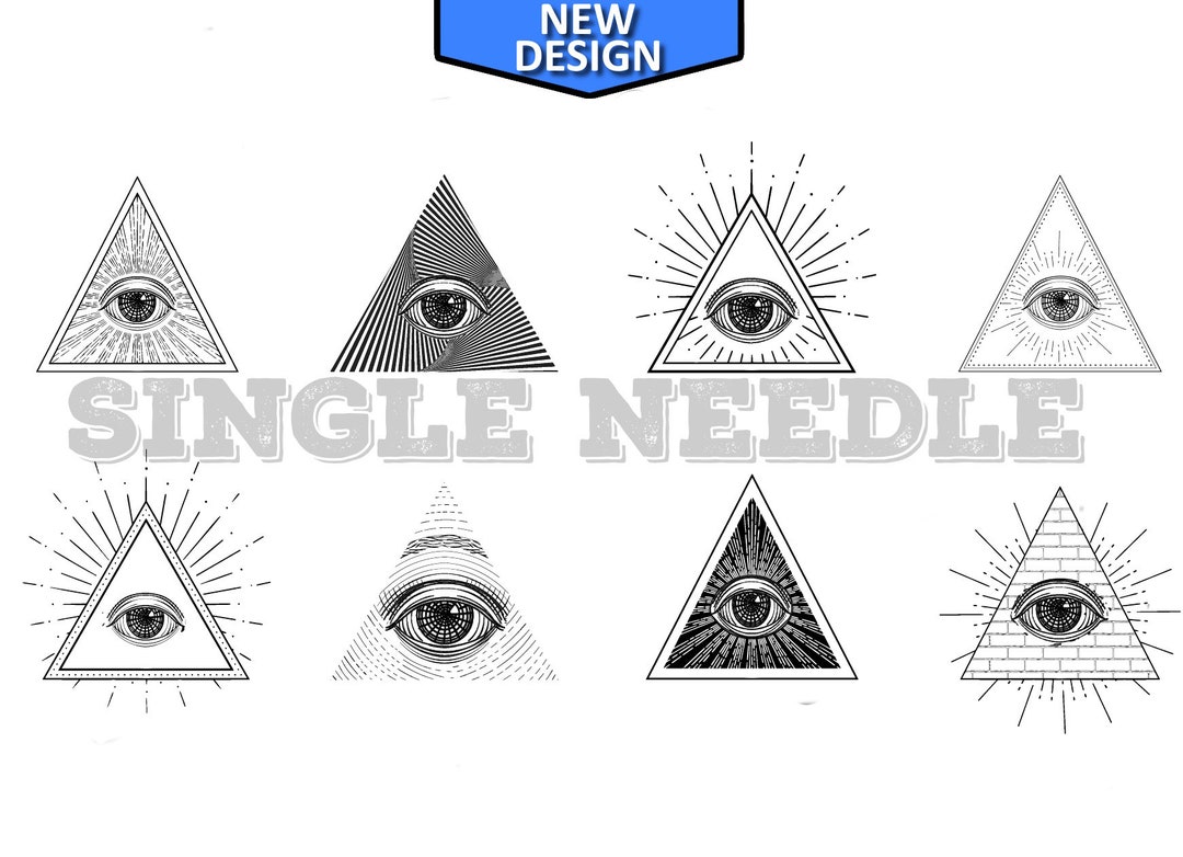 Mystical Magic Eye Tattoo Flash Sheet Stencil for Real Stick and Poke ...