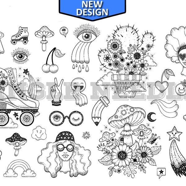 Tattoo Practice Flash Sheet - Etsy