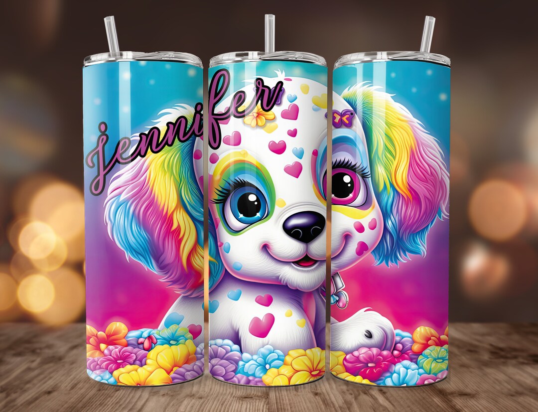Custom Lisa Frank Inspired 20oz Straight Tumbler Makes a Great Gift 90s ...