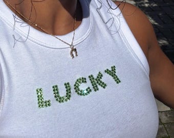 Custom Rhinestone Crop Top | Personalized Bling Sparkle Tee Shirt Gift ...