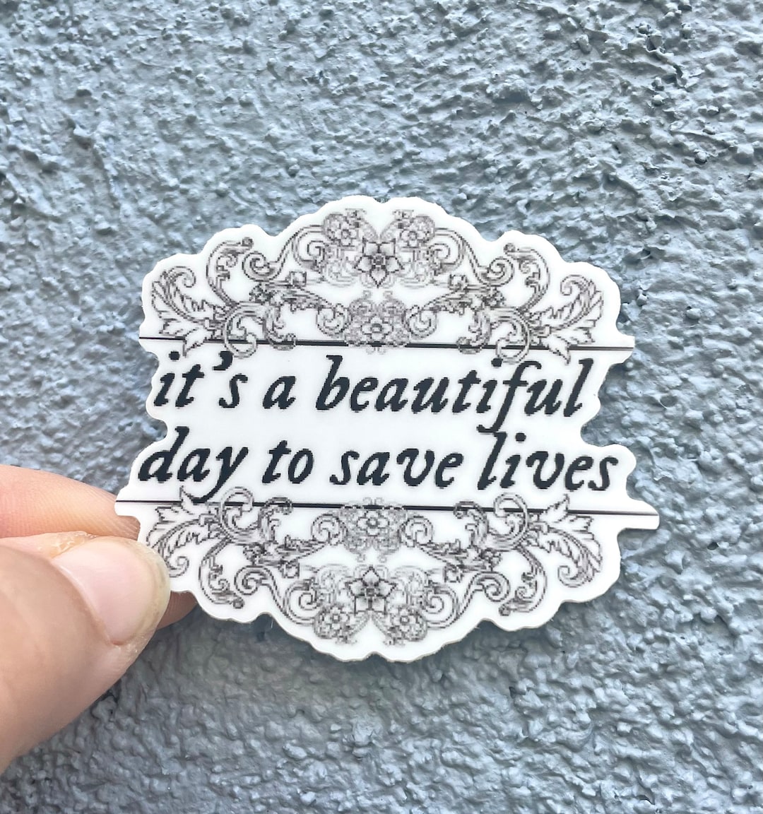 Grey's Anatomy Sticker, Derek Shepherd Sticker, It's a Beautiful Day to ...