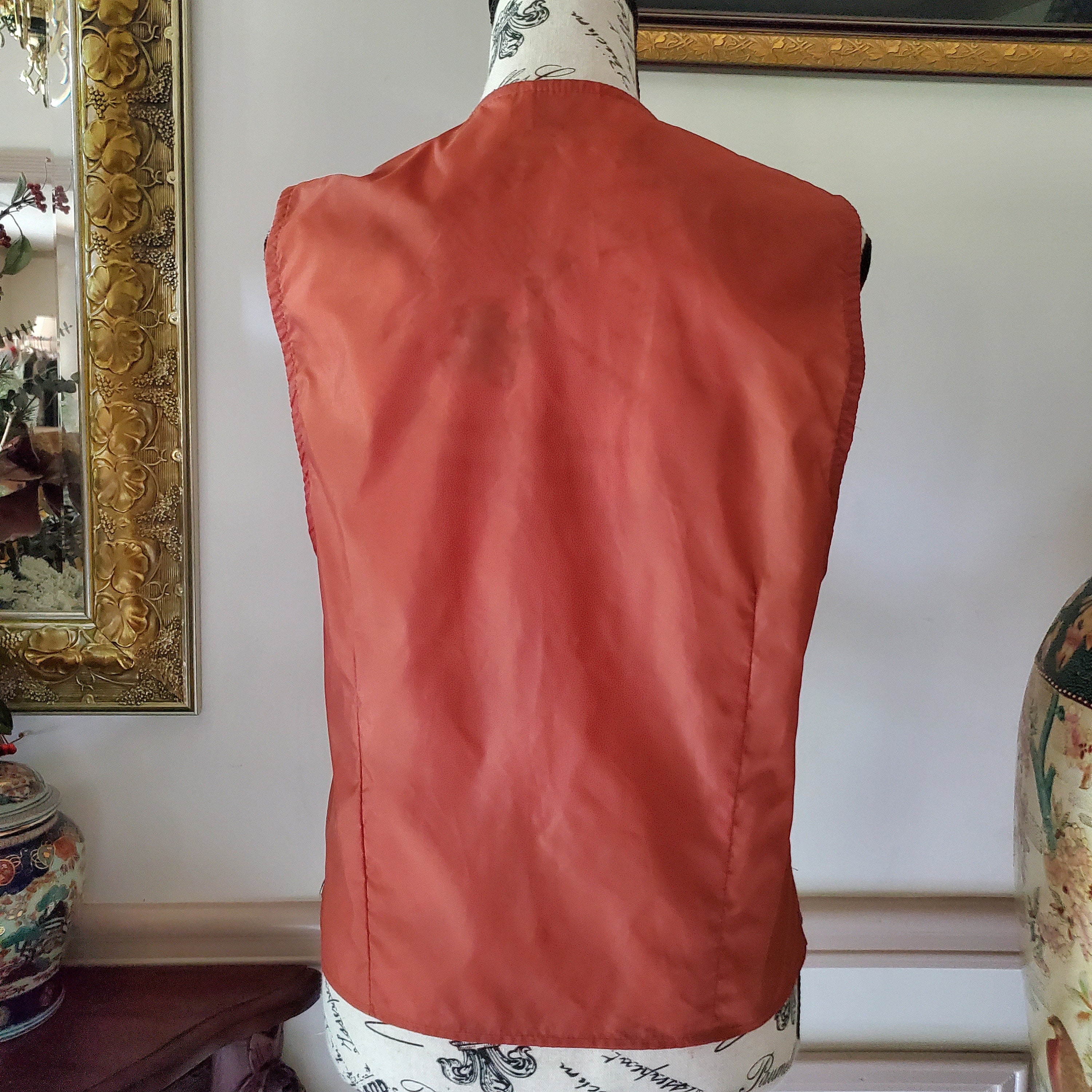 Vintage Burnt Orange Western Tapestry Vest - Etsy