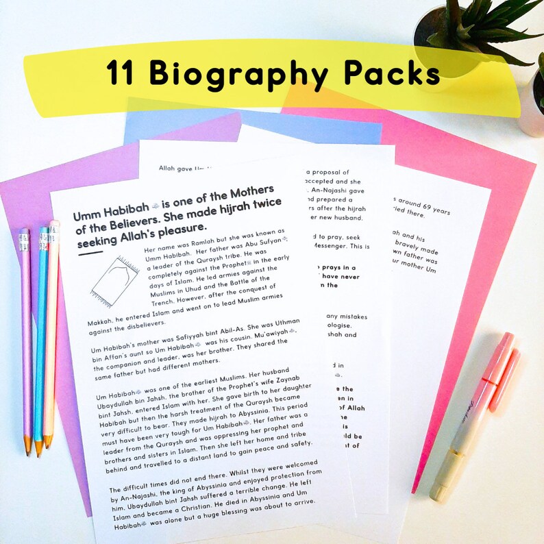 Mothers of the Believers Bundle - Islamic Studies Set - Etsy