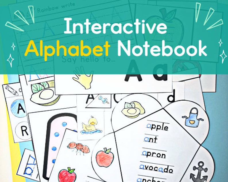 Interactive Alphabet Notebook - Etsy