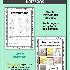 Interactive Alphabet Notebook - Etsy