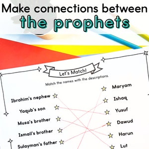 Islamic Prophets Worksheet Bundle - Etsy