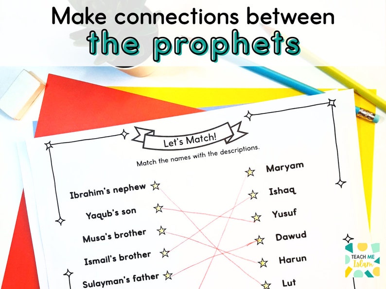 Islamic Prophets Worksheet Bundle - Etsy