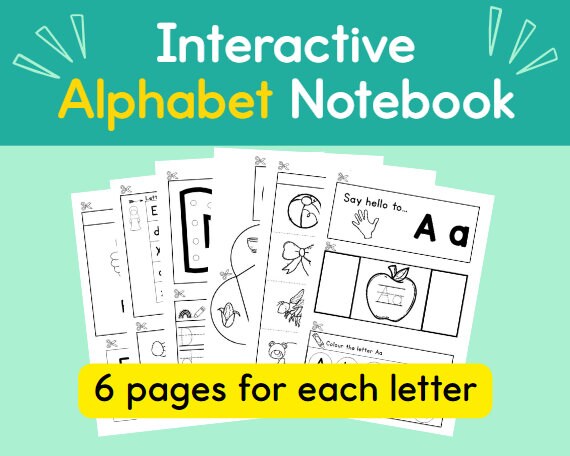 Interactive Alphabet Notebook - Etsy