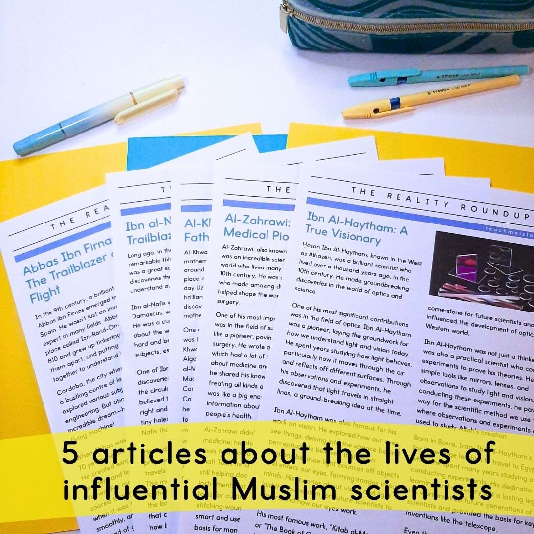 Famous Muslim Scientists Reading for Muslim Kids - Etsy