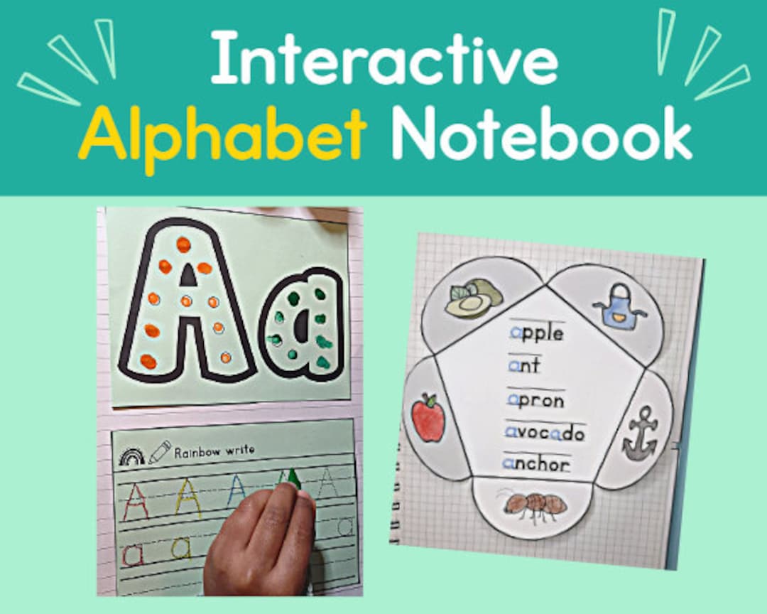 Interactive Alphabet Notebook - Etsy