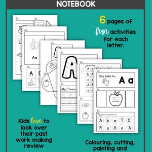 Interactive Alphabet Notebook - Etsy