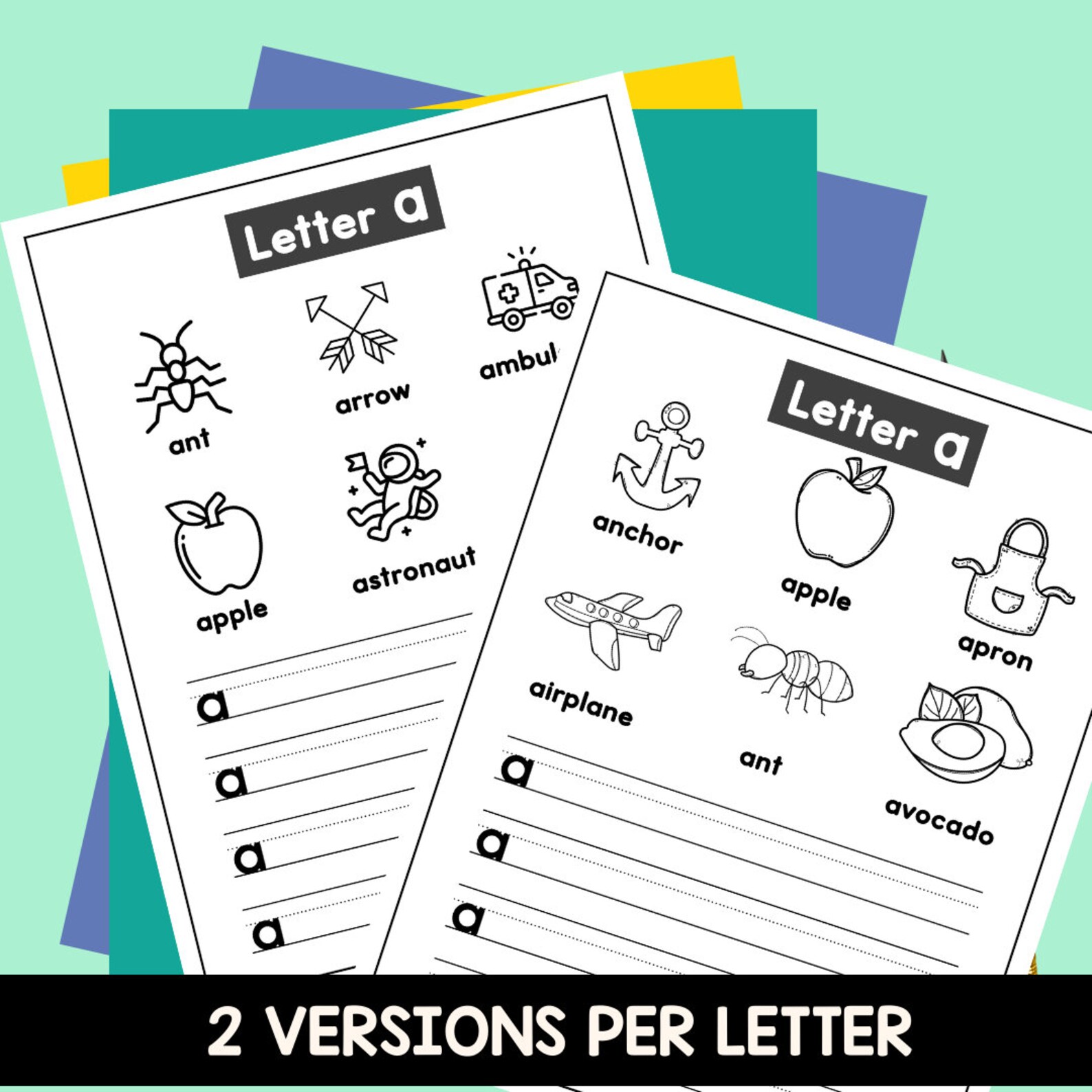 Phonics and Alphabet Writing Worksheets for Muslim Kids - Etsy