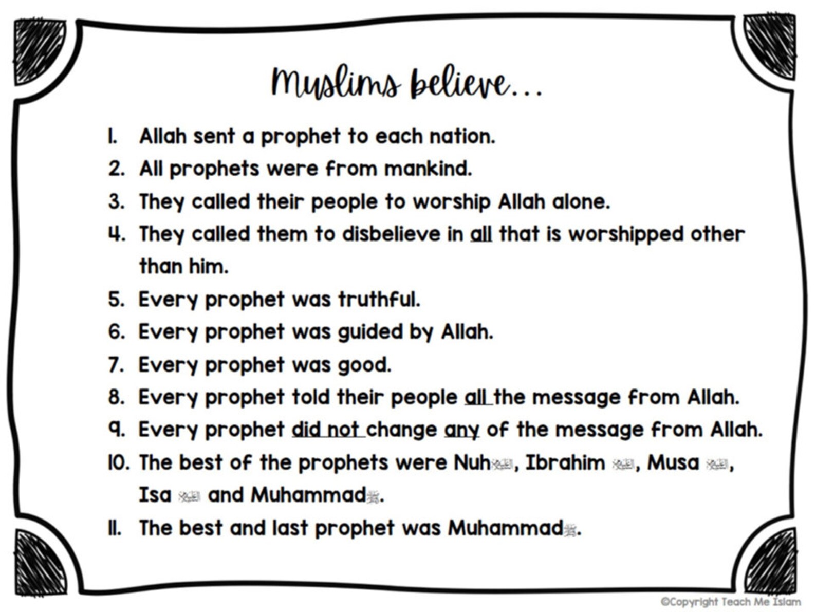 Islamic Prophets Worksheets - Etsy UK