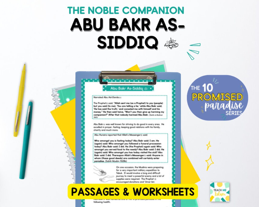 Biography of the 10 Promised Paradise: Abu Bakr As-siddiq (may Allah Be Pleased With Him) - Etsy