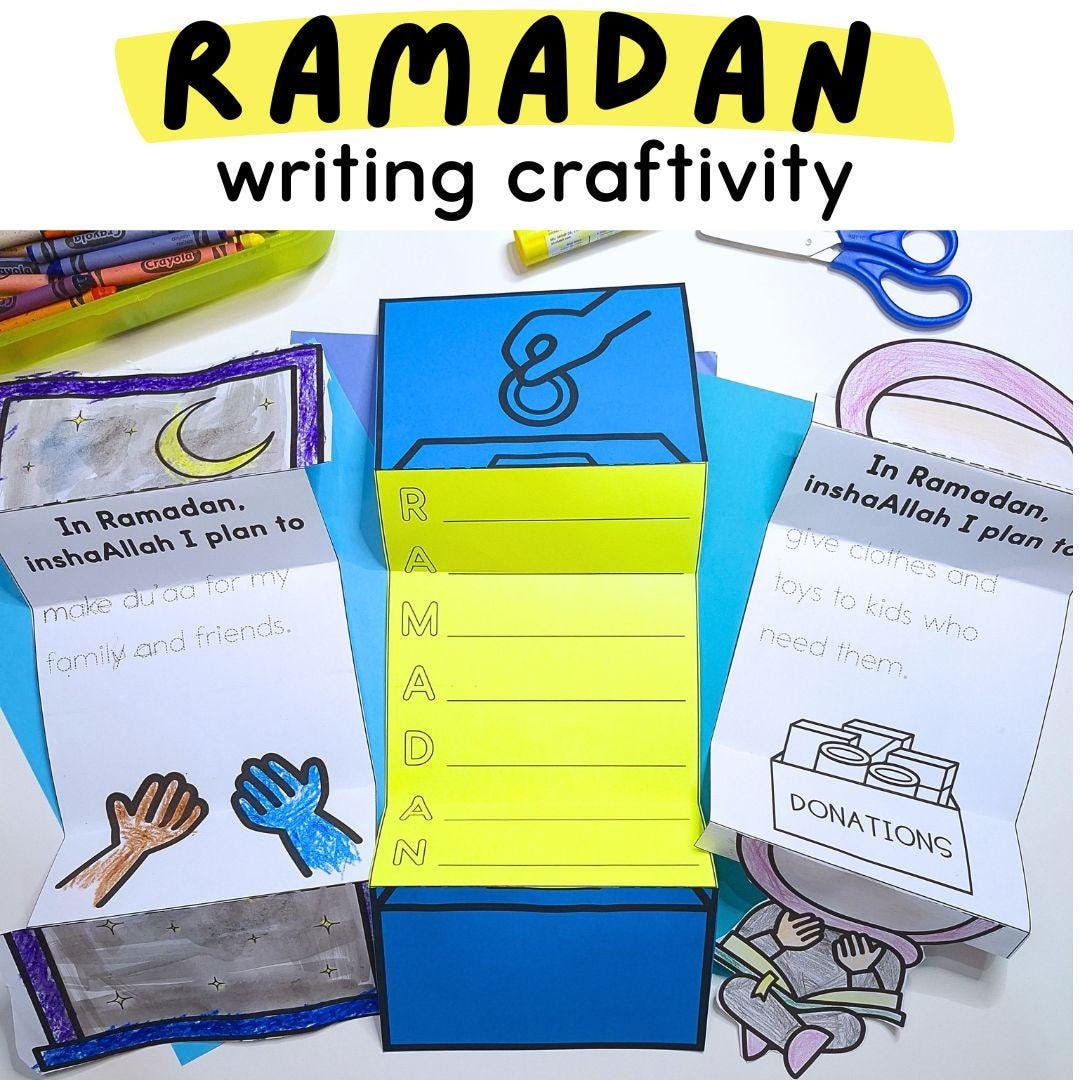 Ramadan Writing Craft for Kids | Interactive Ramadan Activity | Islamic ...