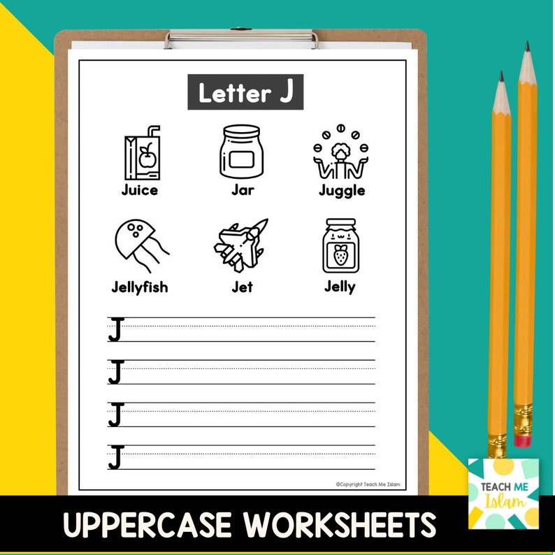 Phonics and Alphabet Writing Worksheets for Muslim Kids - Etsy