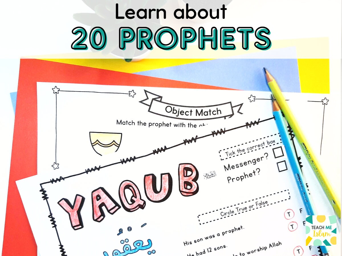 Islamic Prophets Worksheets - Etsy UK