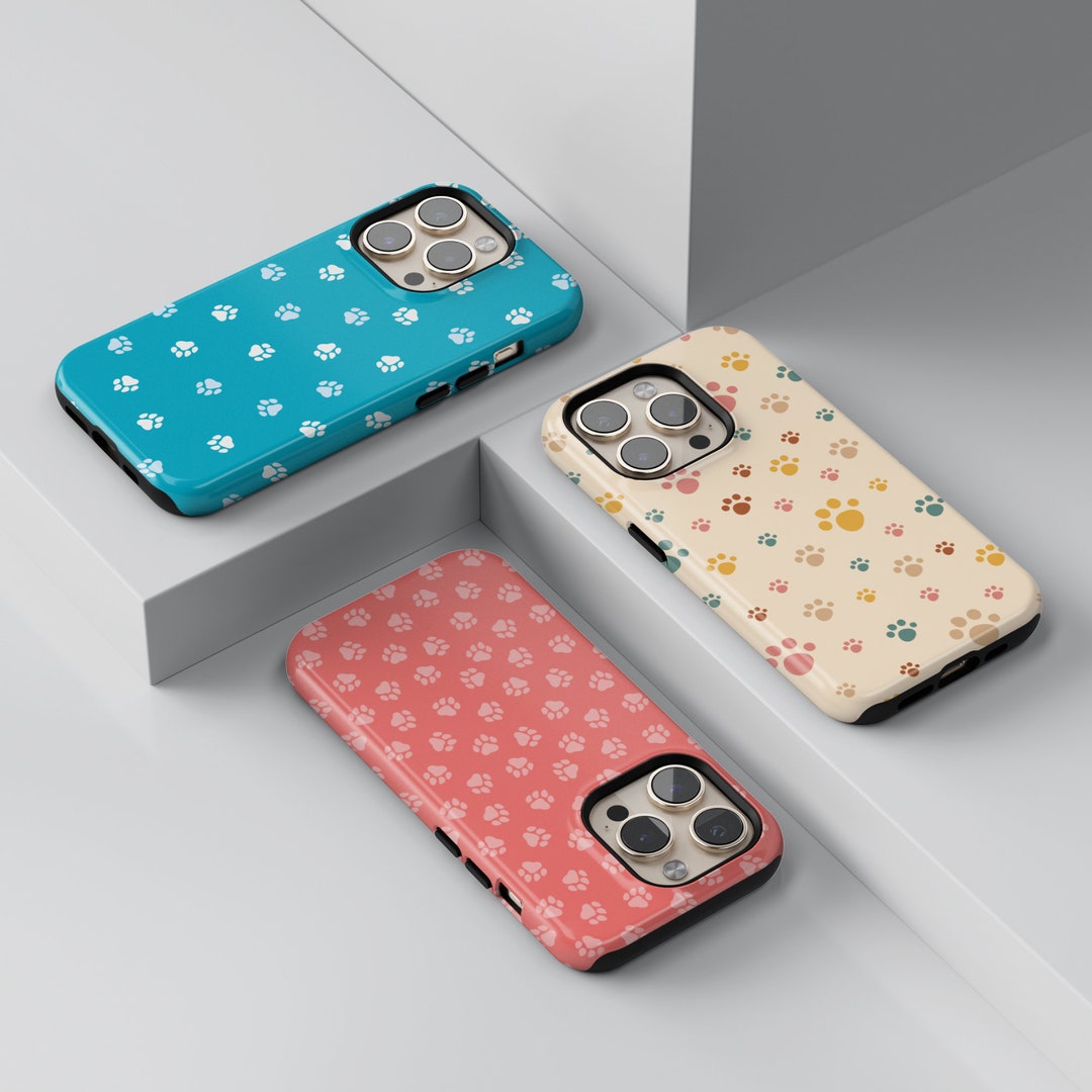 Paw Print iPhone 15 Case Magsafe, Dog Paw Galaxy S23 Ultra Phone Case ...