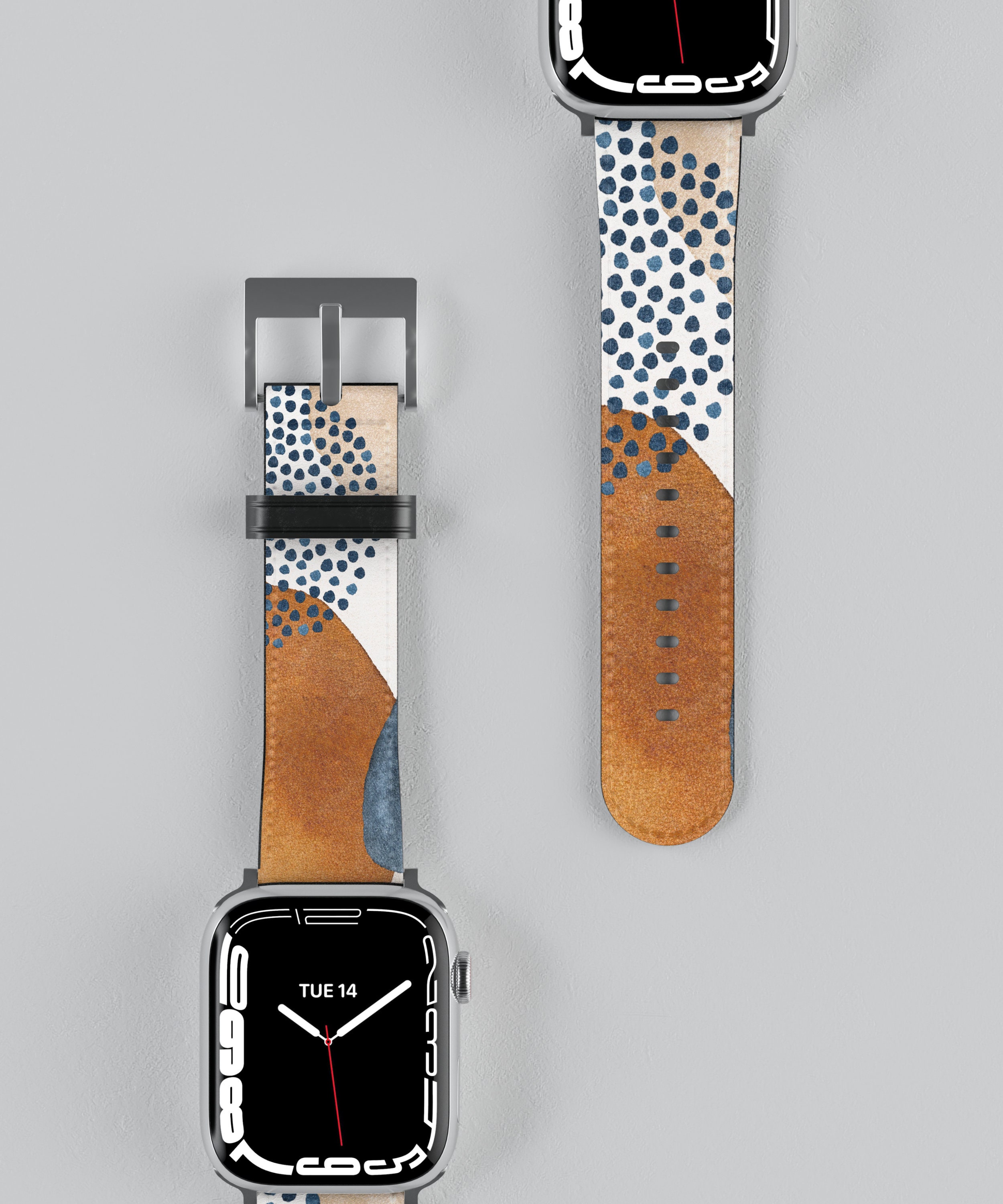 Boho Abstract Faux Leather Apple Watch Band, Printed Design - Etsy