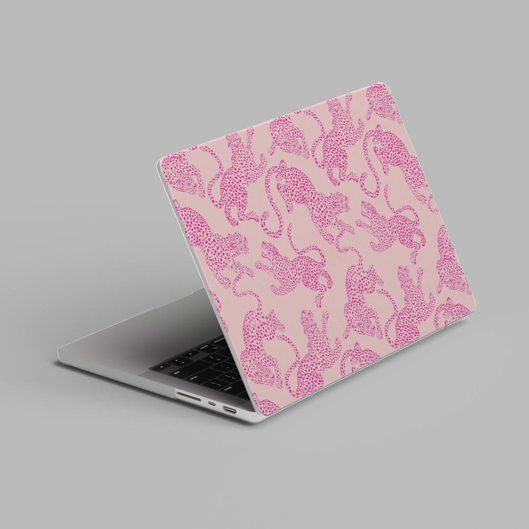 Pink Leopard MacBook Case | Cute Animal Print Laptop Cover | Aesthetic ...
