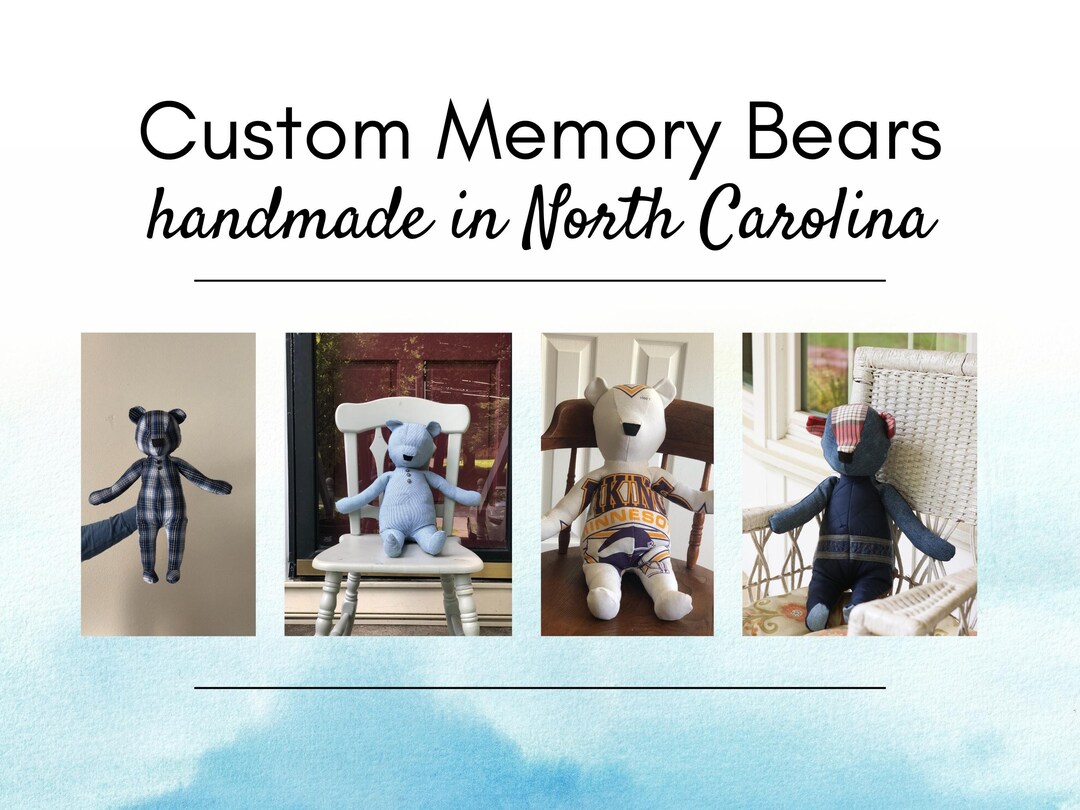 Memory Bear, Custom Memorial Stuffed Animal, Handmade Teddy Bear - Etsy
