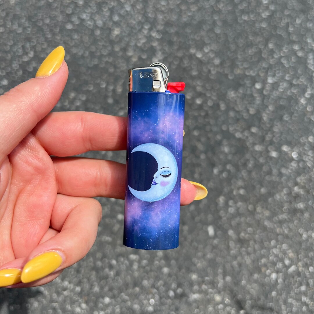 Lighter Wrap Sticker, Celestial Moon Decal Hippie Smoking Accesories ...