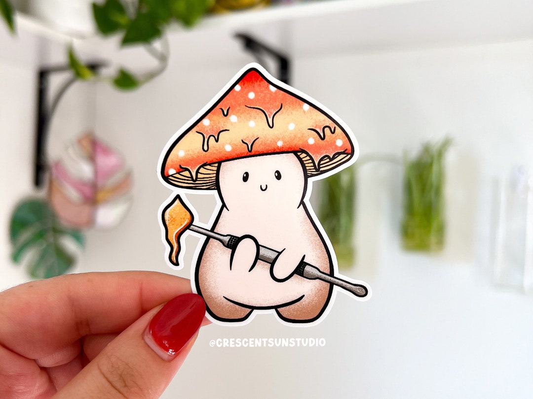 Mushroom Stoner Sticker, Dab Sticker, Cute Dab Accessories, Trippy ...