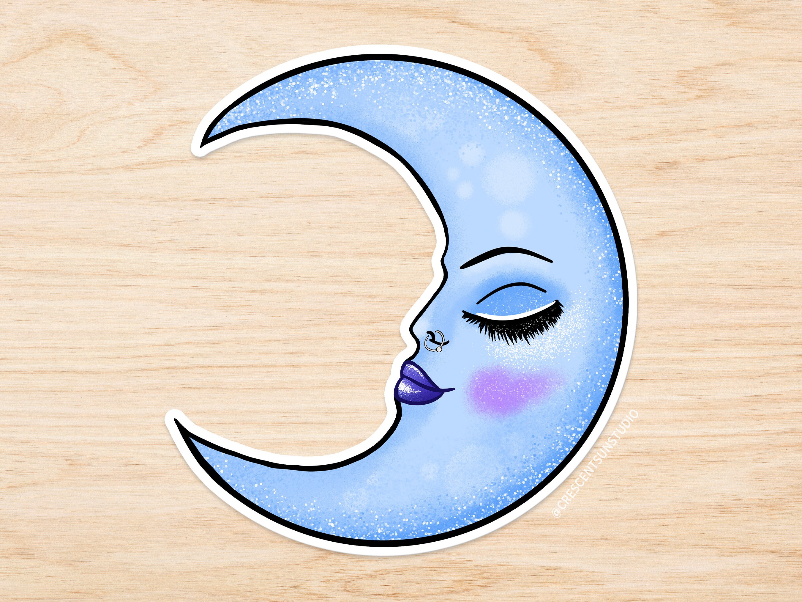 Psychedelic Crescent Moon