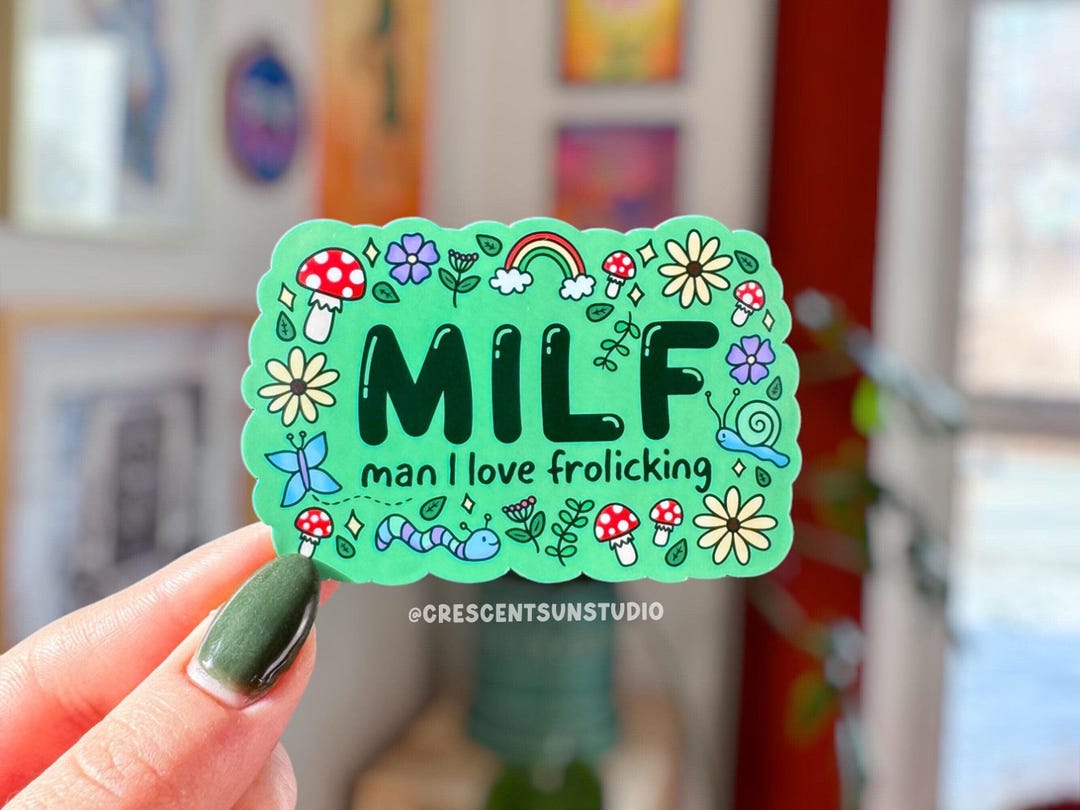 MILF - Man I Love Frolicking Sticker, Nature Lover Water Bottle Sticker ...