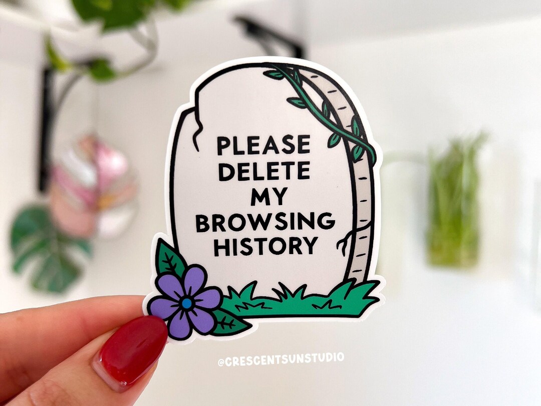 Please Delete My Browsing History Sticker, Sarcastic Water Bottle Decal ...