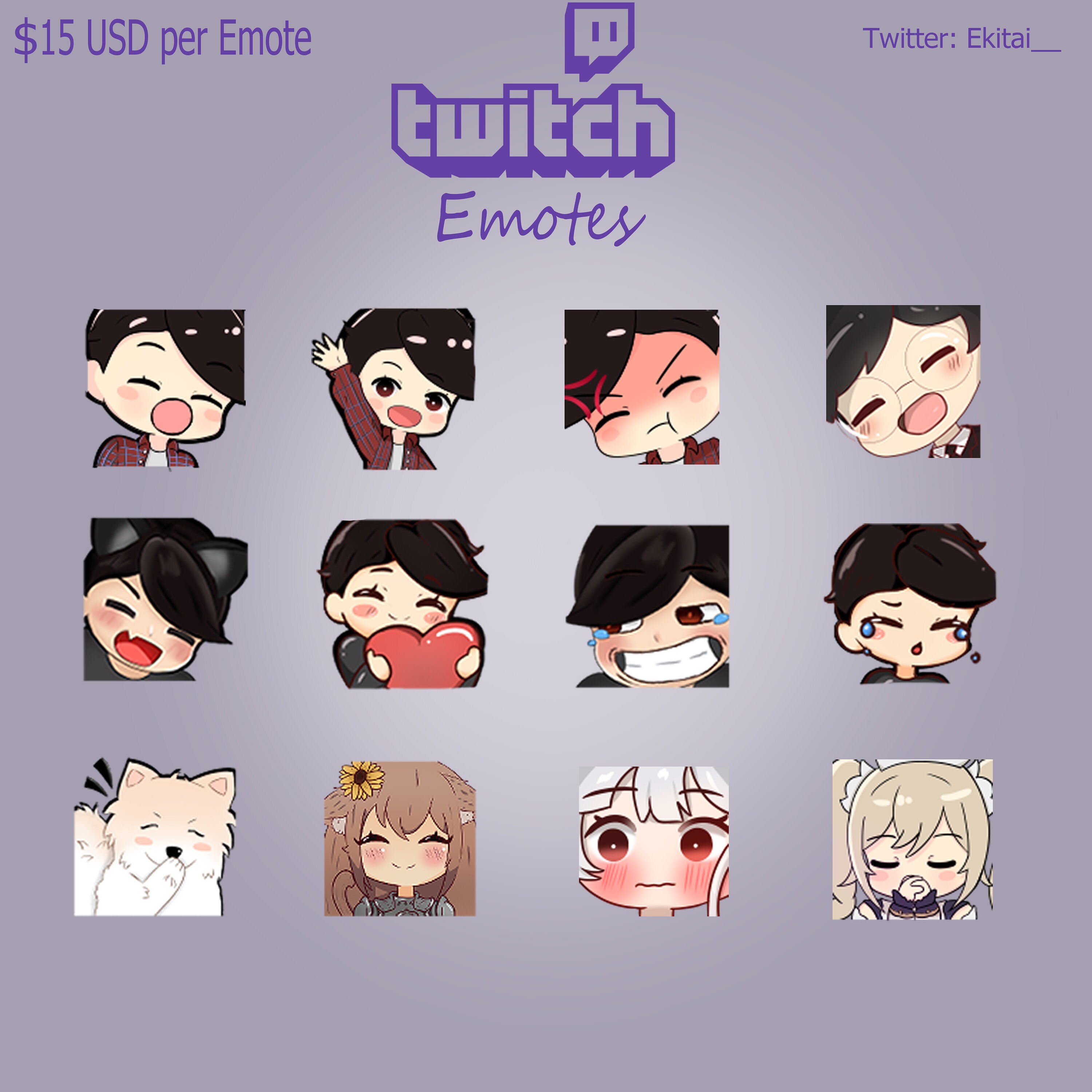 Custom Twitch Emotes | Etsy