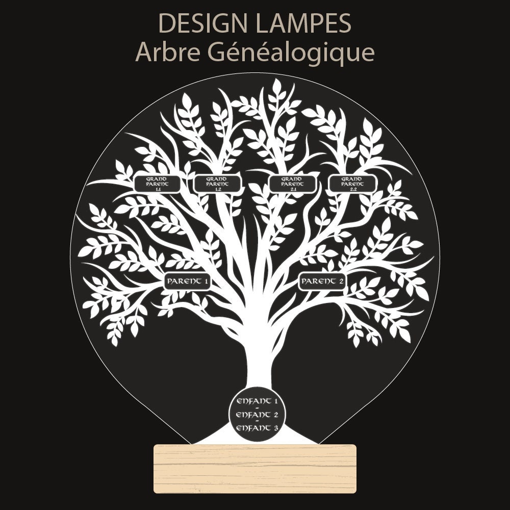 Custom Family Tree Lamp, Unique Personalized Gift - Etsy