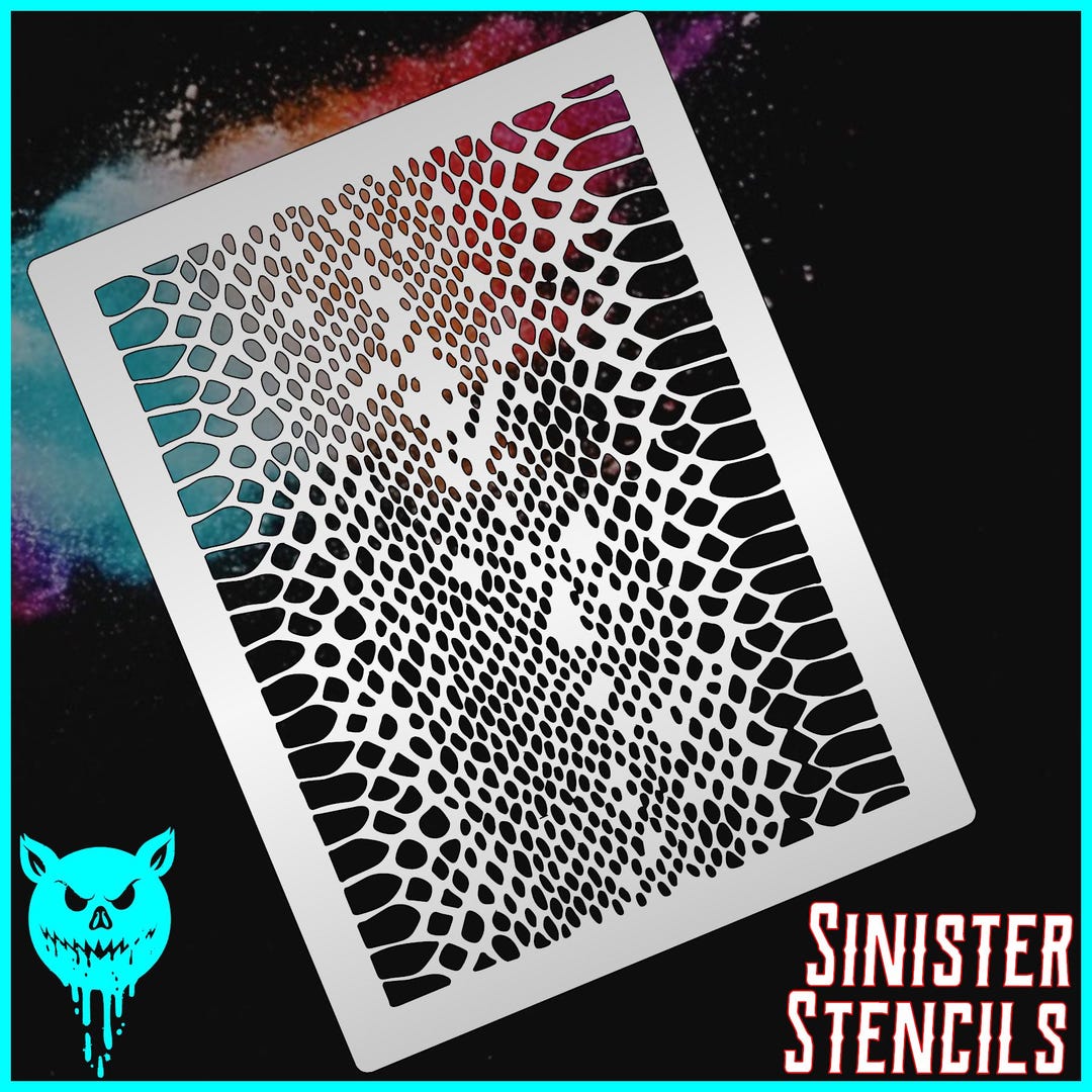 Stranglehold Airbrush Stencil - Snake Skin Pattern, 12 Mil Mylar - Etsy