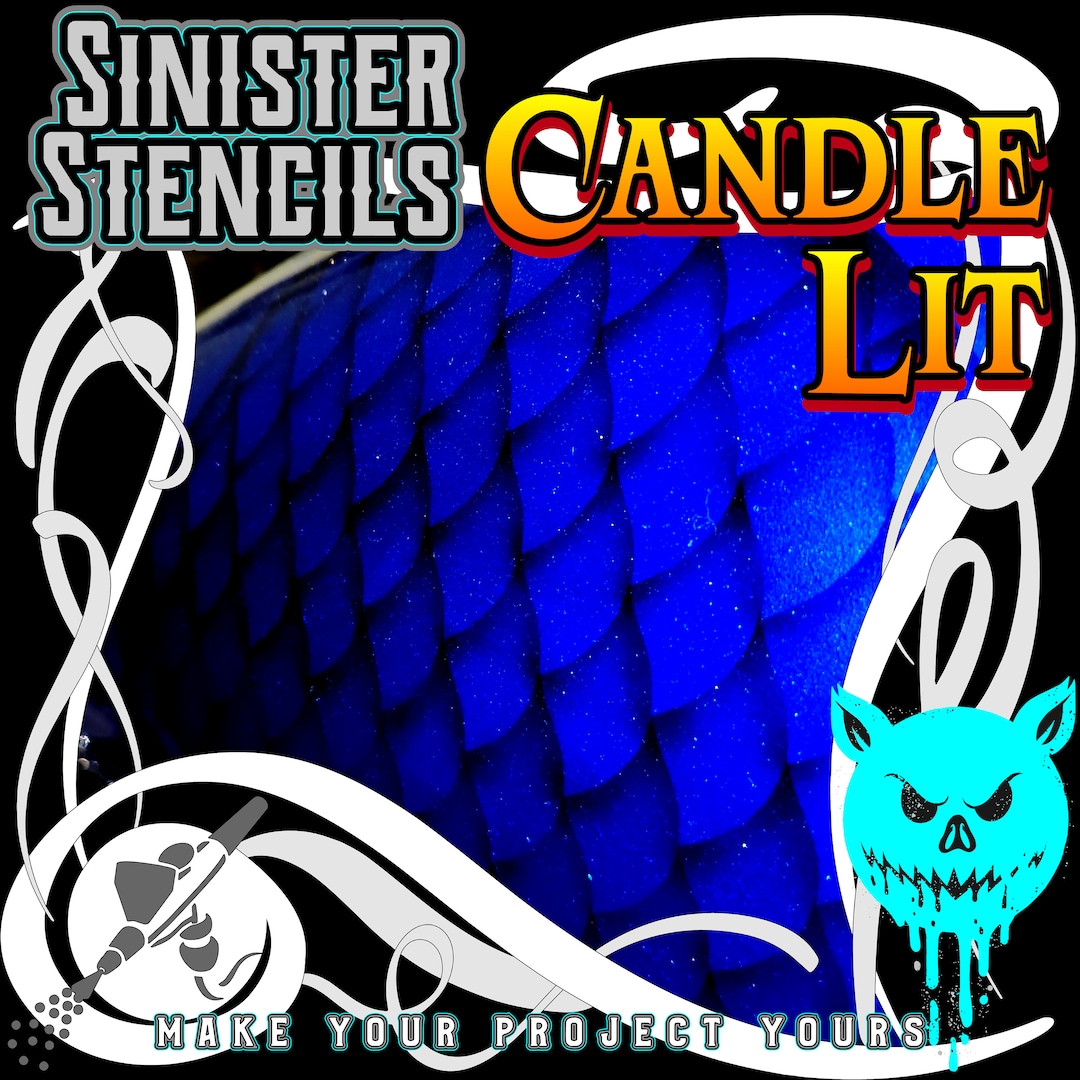 Airbrush Paint Stencil - Candle Lit Adhesive, Reusable Kit for Custom ...