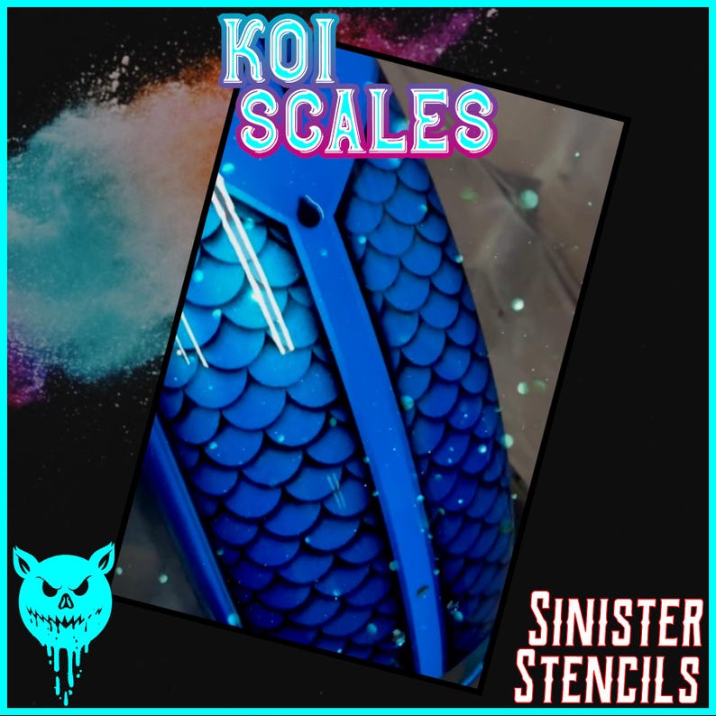 Custom Airbrush Scale Stencil Set for Motorcycles, Helmets & Lowriders ...