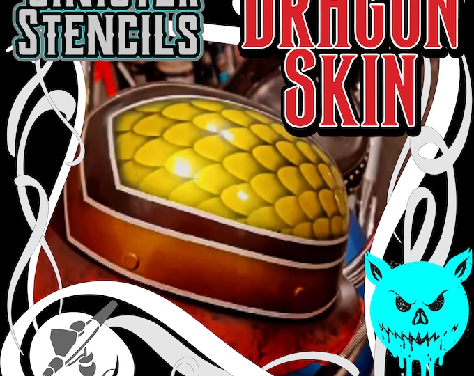 Airbrush Paint Stencil - Dragon Skin Adhesive, Reusable Kit for Custom ...