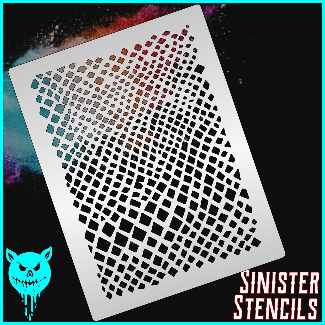 Airbrush Paint Stencil - Croc Bite 12 Mil Mylar, Reusable Stencil for ...
