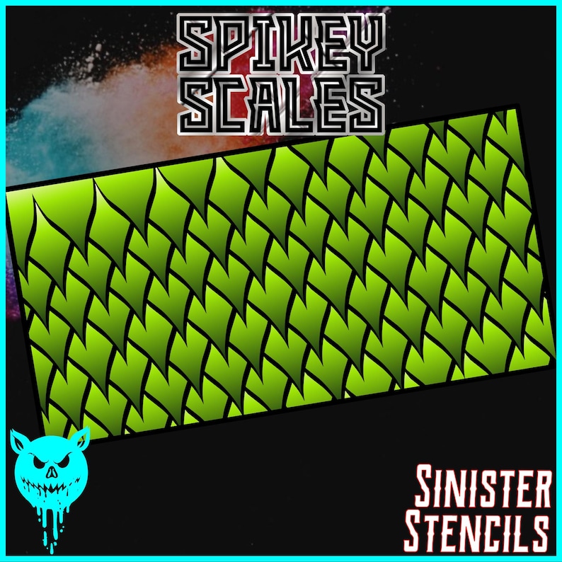Custom Airbrush Scale Stencil Set for Motorcycles, Helmets & Lowriders ...