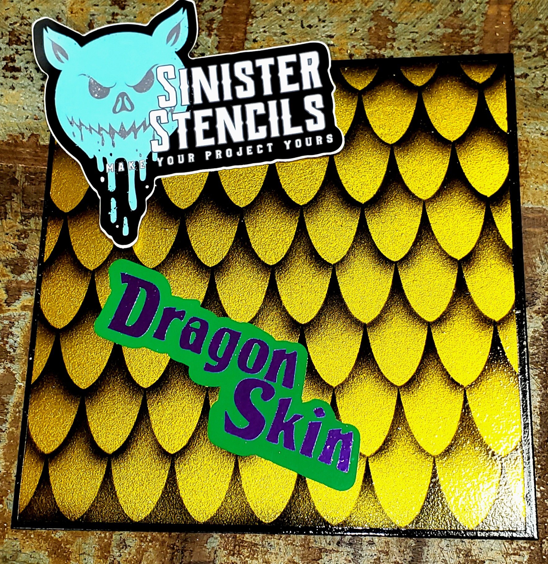 Airbrush Paint Stencil - Dragon Skin Adhesive, Reusable Kit for Custom ...