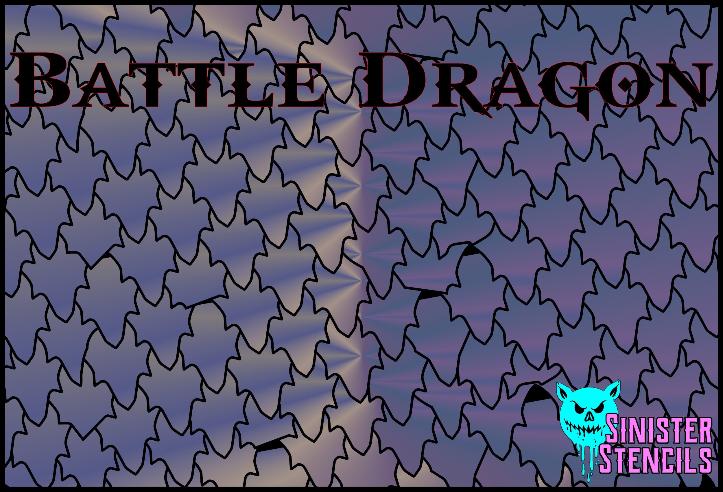Airbrush Paint Stencil - Battle Dragon Adhesive, Reusable Kit for ...