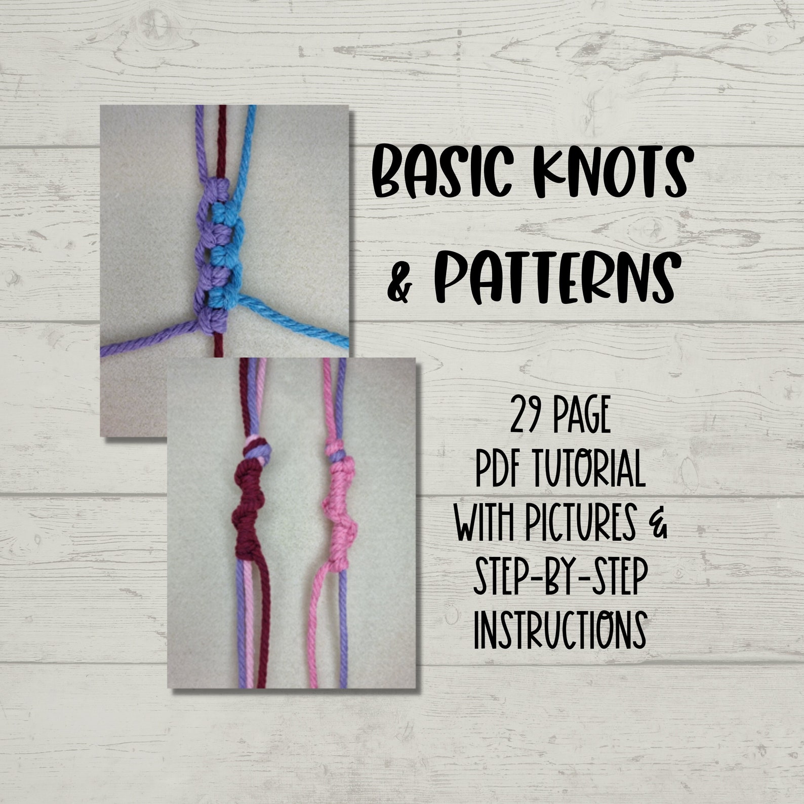 Basic Knots & Patterns Tutorial ~ Beginner Friendly, Instant Download ...