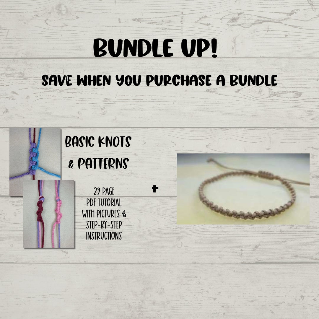 BUNDLE! Knots & Patterns + Macrame Friendship Bracelet Tutorial ~ How to ~ Do It Yourself ...