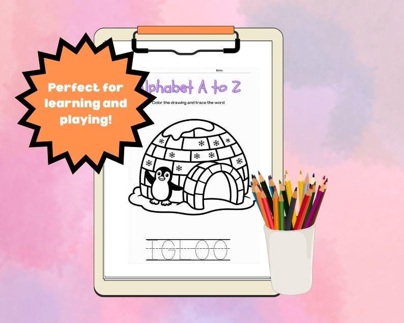 Alphabet Tracing Worksheets for Kids | Printable ABC Learning Workbook ...