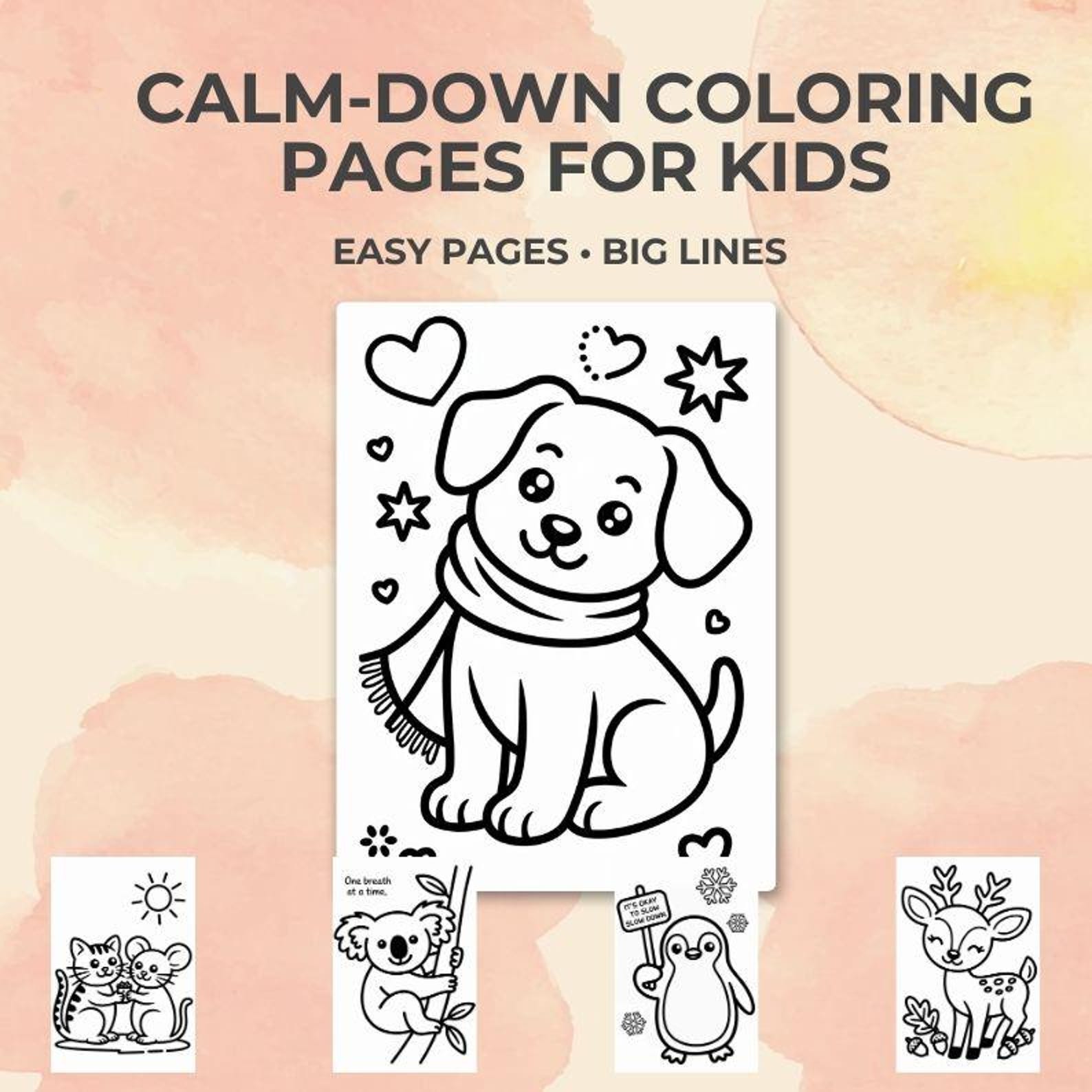 Calm-down Coloring Pages for Kids | Printable Mindfulness Coloring ...