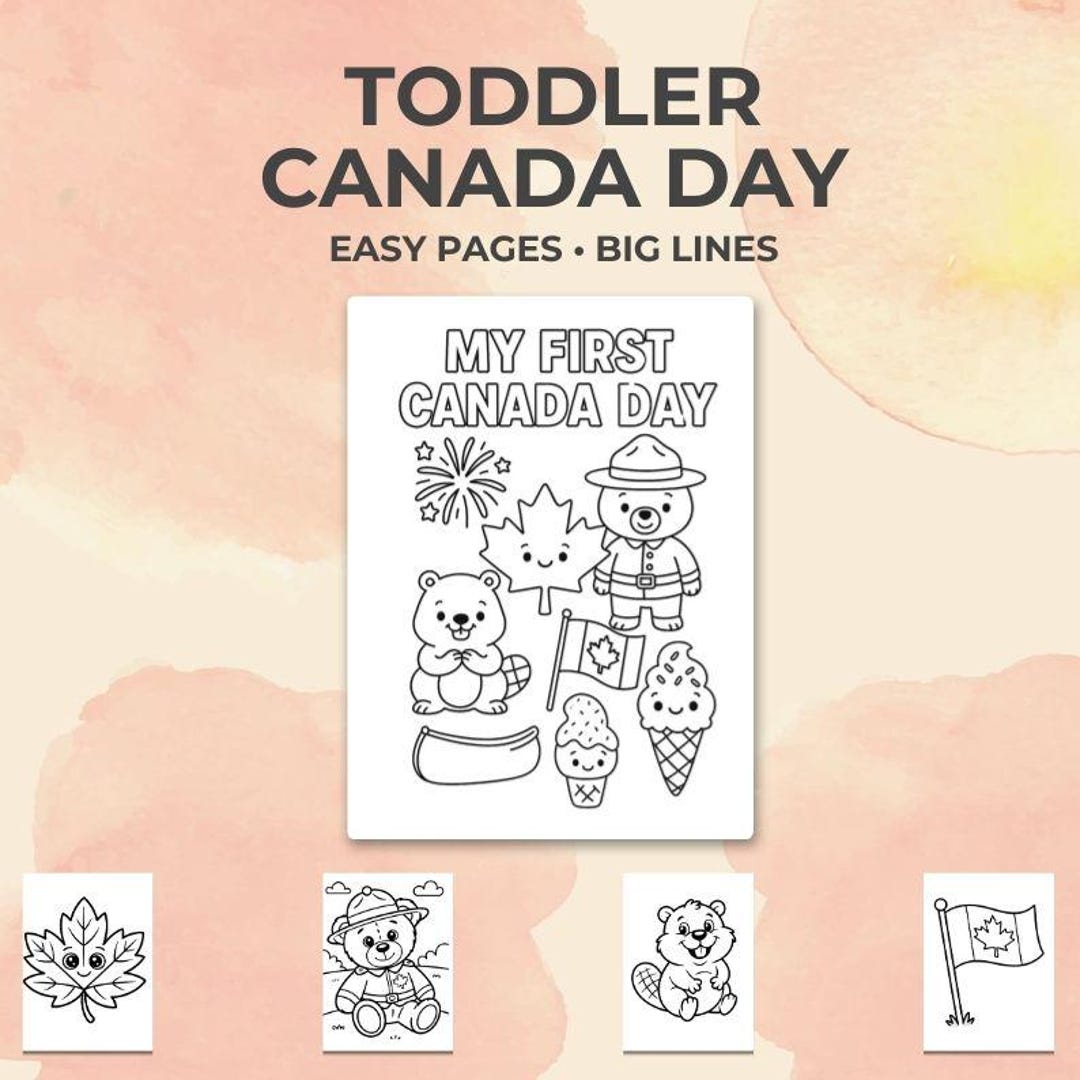 Canada Day Coloring Pages for Kids | 20 Easy Printable Sheets - Etsy