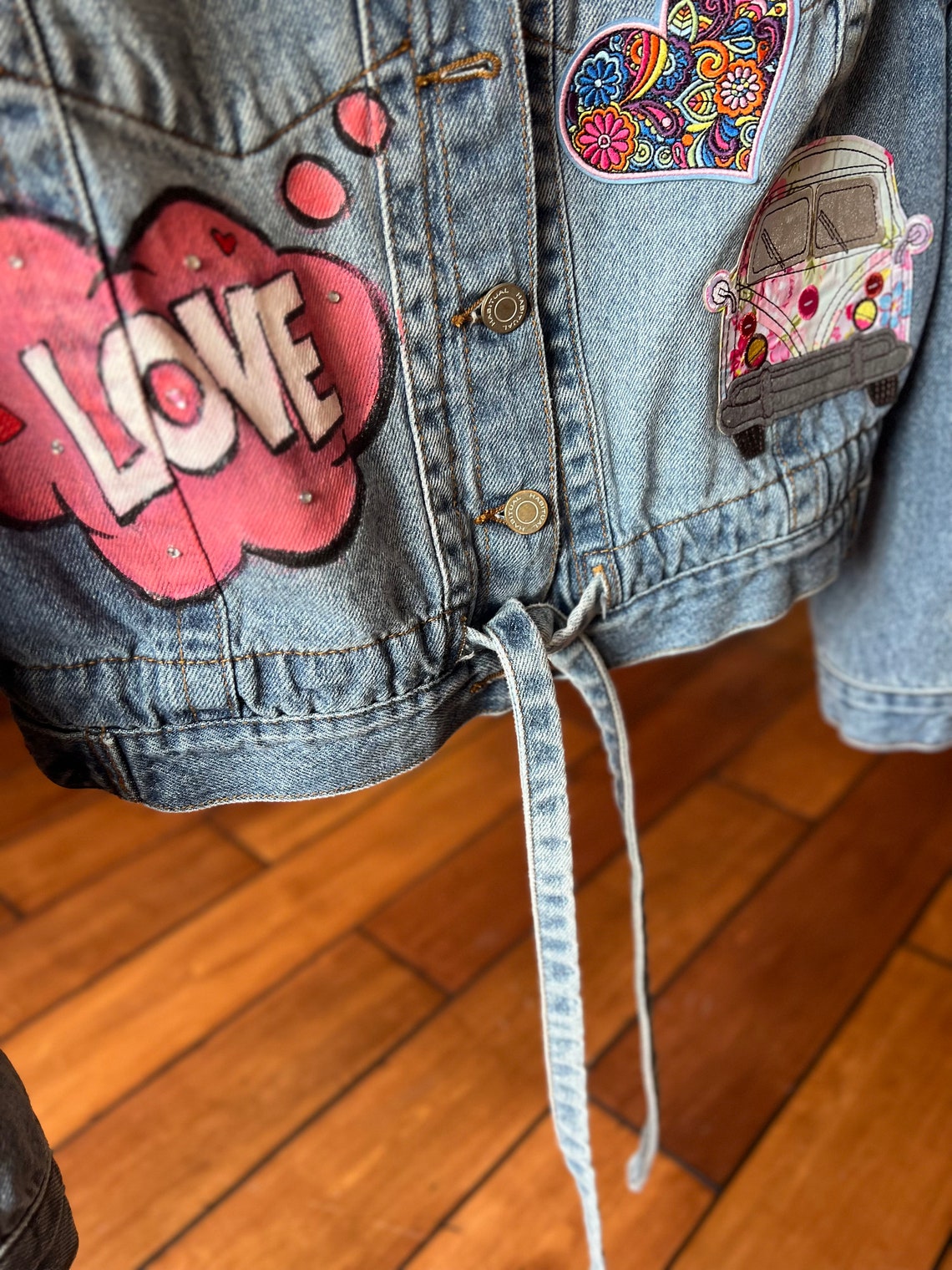 Just IN Glam Pop Art Denim Jacket Front and Back Designs - Etsy