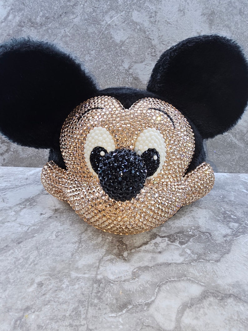 Rhinestone Mickey Mouse Baseball Cap/collectible - Etsy