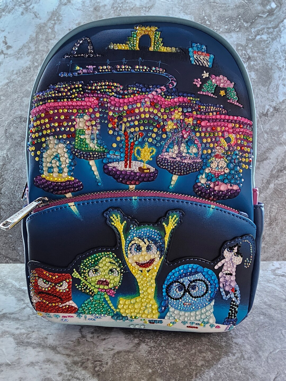 Disney/pixar Inside Out Loungefly Glowinthedark Rhinestone Mini ...
